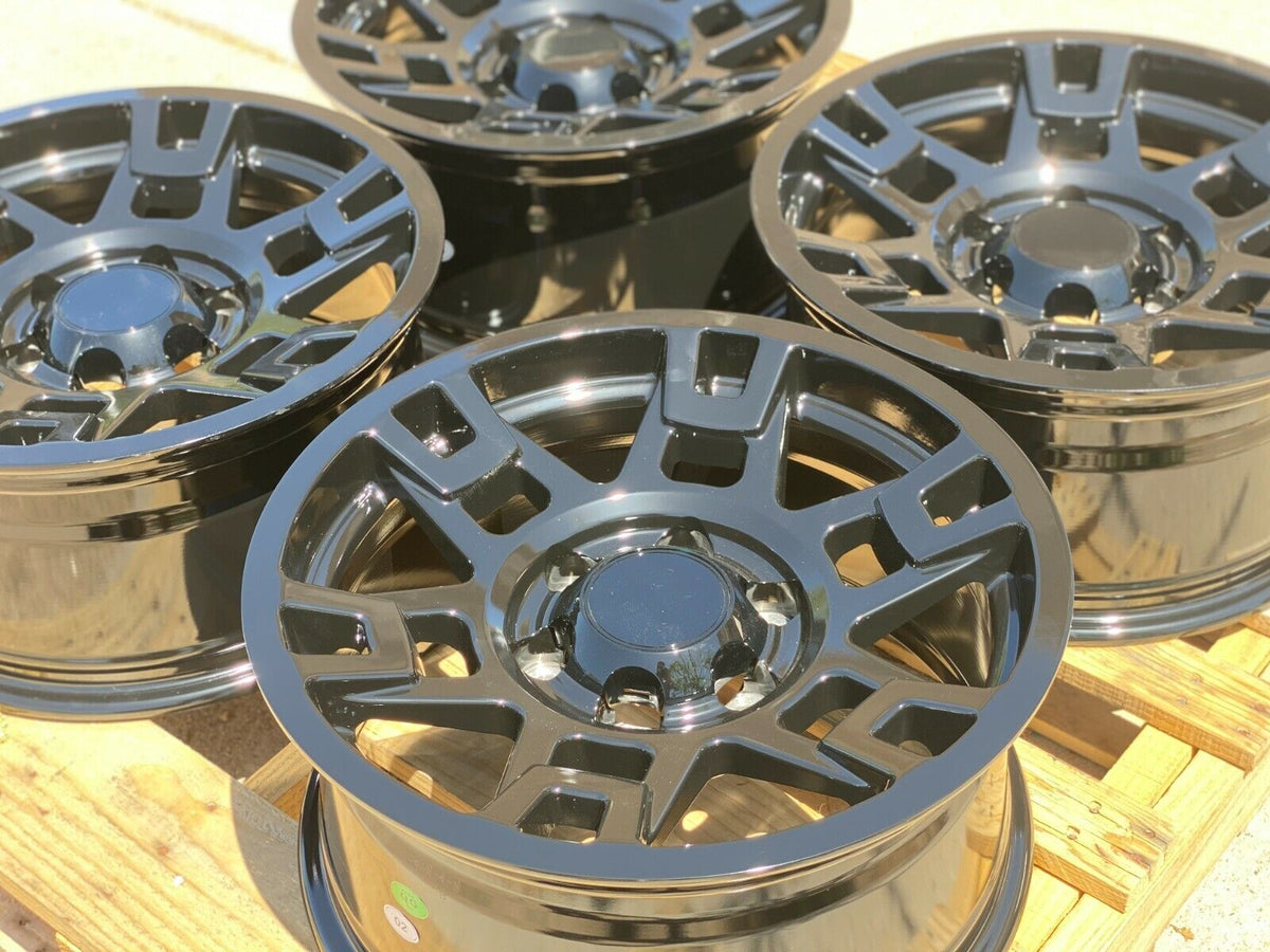 17x8 Wheels Fits Toyota 4Runner Tacoma 17 Inch 6x139 +5 Gloss Black Ri ...