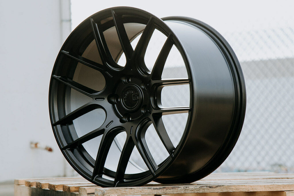 18" Aodhan AH10 Wheels 18x8.5 +35 5x120 Matte Black AHX Rims Set 4 ...