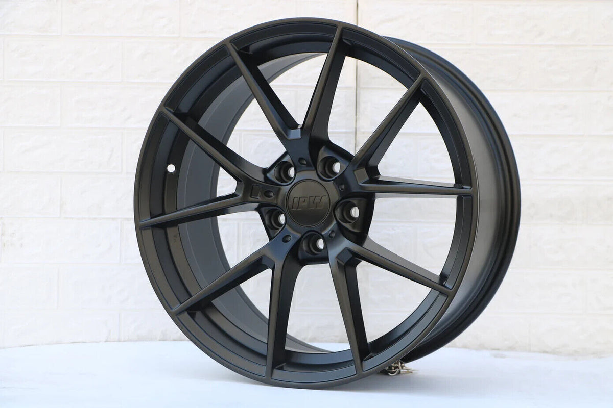 18" Black CS Style Wheels For BMW 323 330 325 328 335 Z3 Z4 18x8 +35 5 ...