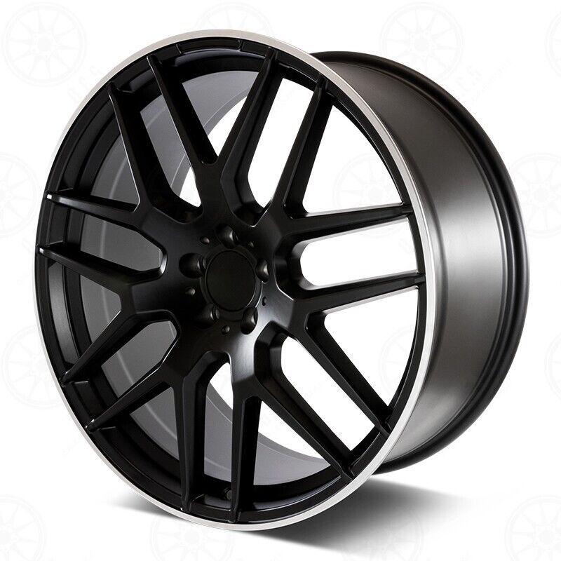 Set 4 22" Satin Black Wheels For Mercedes G500 G550 G600 G55 G63 22X10 ...