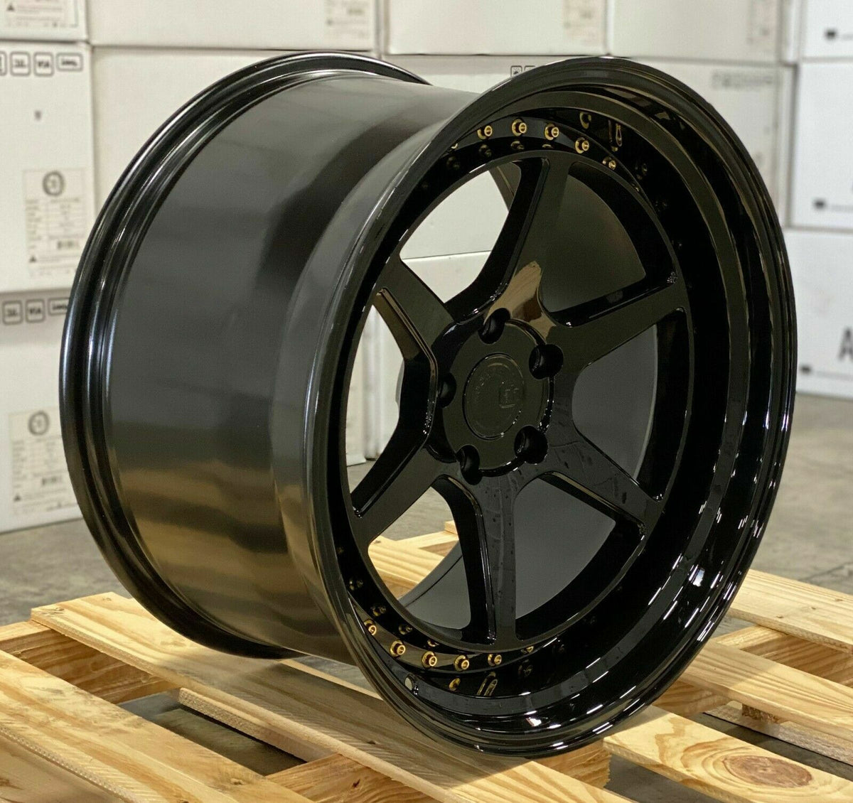 18x8.5 +35 / 18x10.5 +22 Aodhan DS09 Wheels 5x114.3 Gloss Black Rims 1 ...