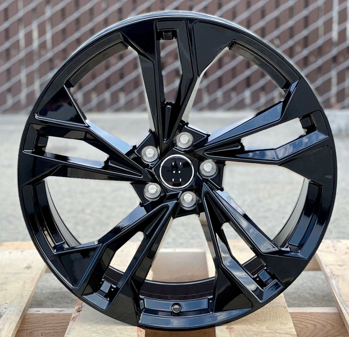 20x9 Wheels For Audi A4 A5 A6 A7 S5 Q5 Q3 Quattro Gloss Black 5X112 Ri ...