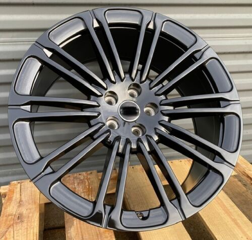 22" Wheels Fit Range Rover Land Rover 5x120 Gloss Black 22x9.5 Rims Se ...