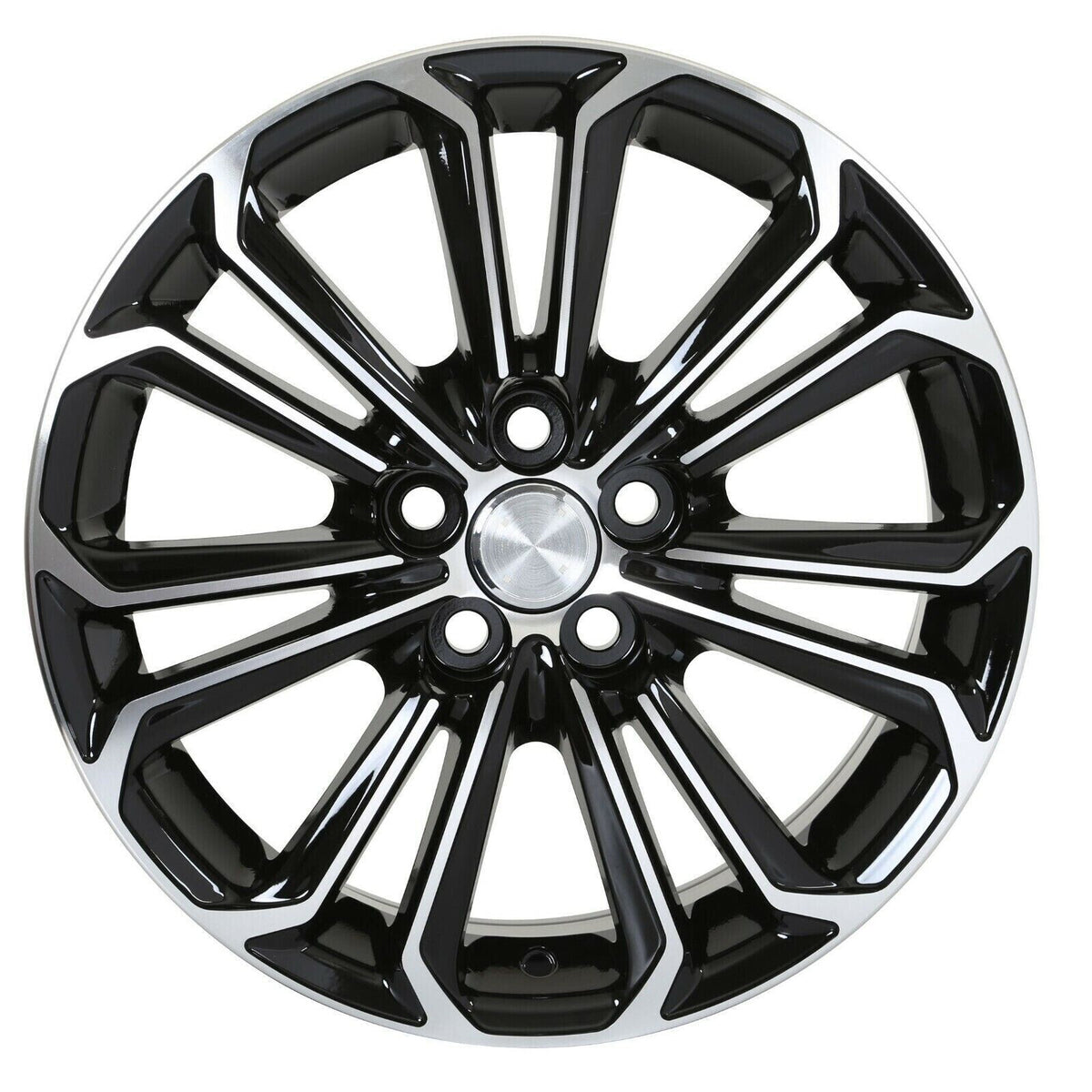 20" Wheels For Toyota Corolla 20x7.5 +35 5X100 Black Machined Face Rim ...