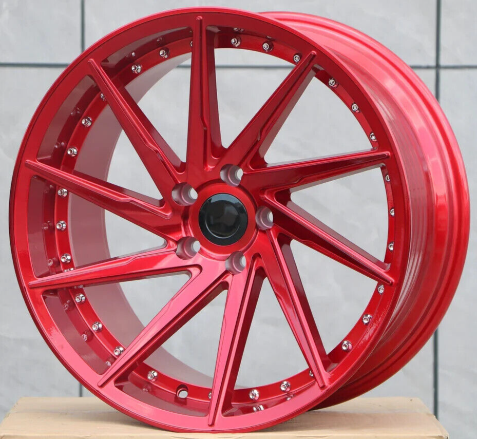 19" Wheels 19x8.5 +35 5x114.3 Candy Apple Red W511 Swirl Style Rims Se ...