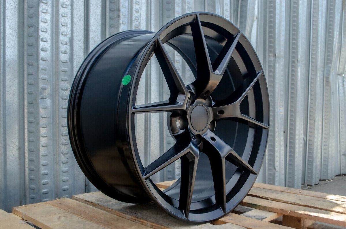 18" Staggered Black M Style Wheels For BMW 323 325 328 Z4 18x8 / 18x9 ...