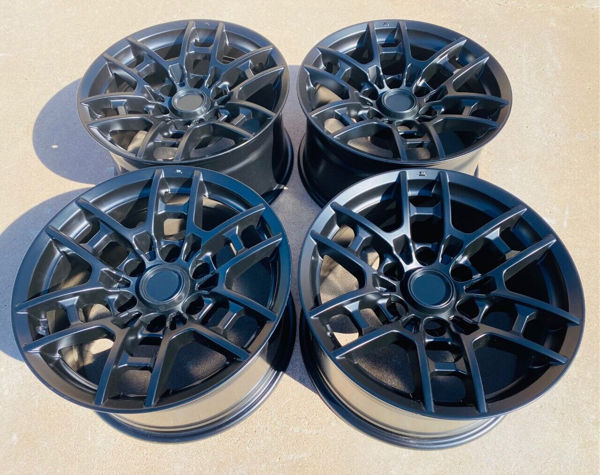 20x9 +15 SEMA Pro Satin Black Wheels For Toyota Tacoma FJ Cruiser 4Run ...