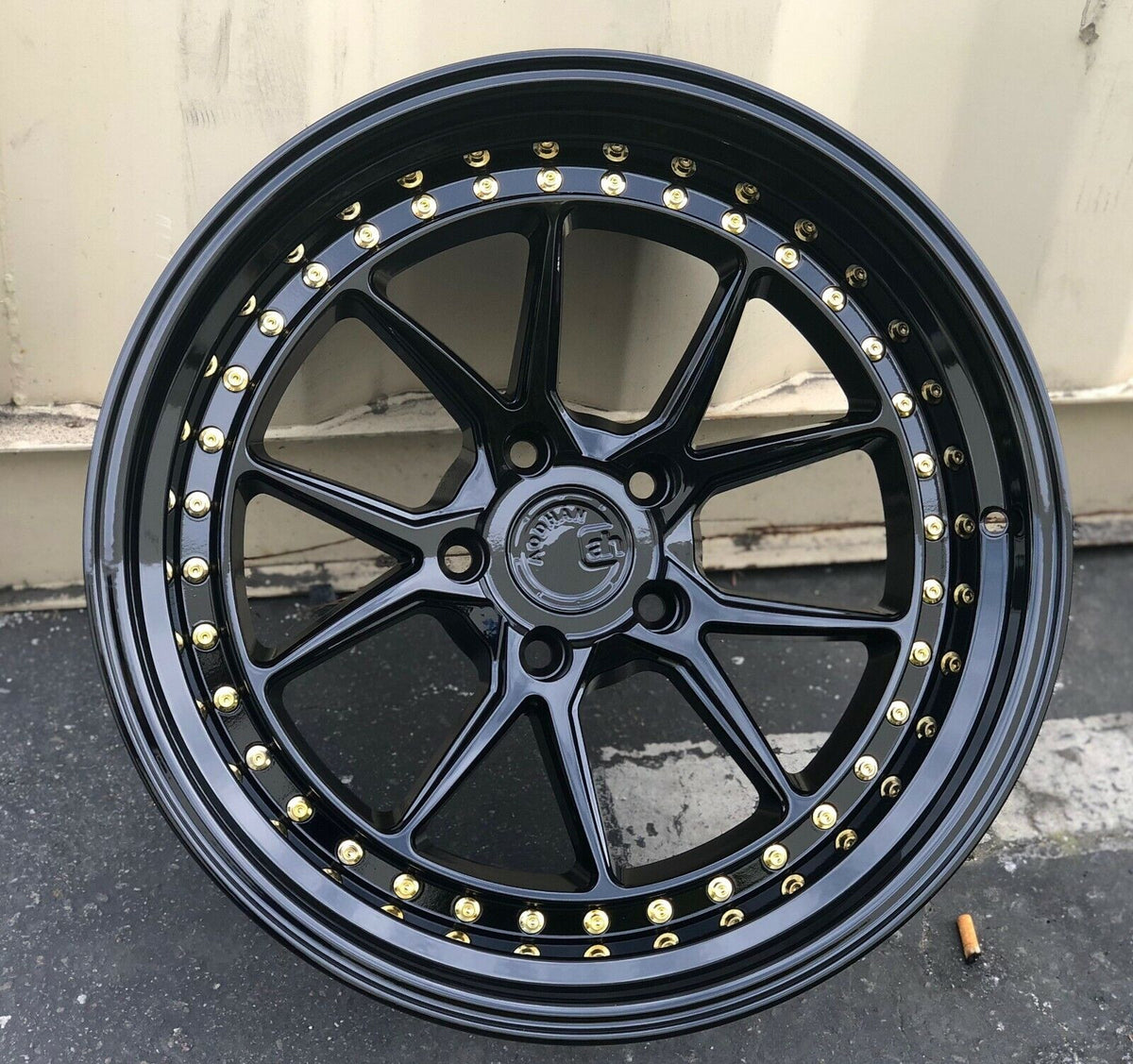 18x10.5 5x114.3 +22 Aodhan DS08 Gloss Black 18 Inch Concave Wheels Set ...