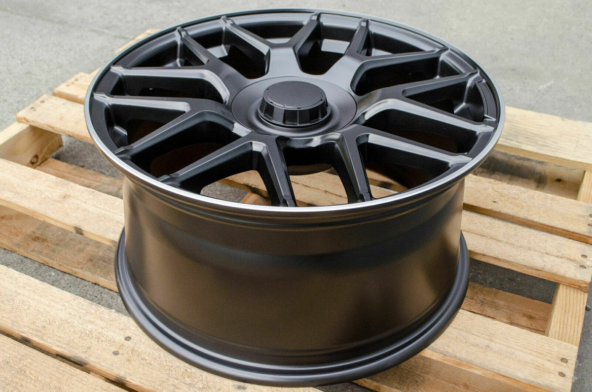 18x8 Black Wheels Fit Mercedes S430 S500 E320 E500 CLK SLK 18" Rims Se ...