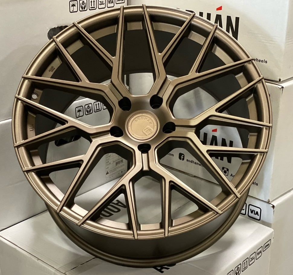 20x9 Aodhan AFF9 5x112 +30 Flow Forged Matte Bronze Wheels (Set of 4 ...