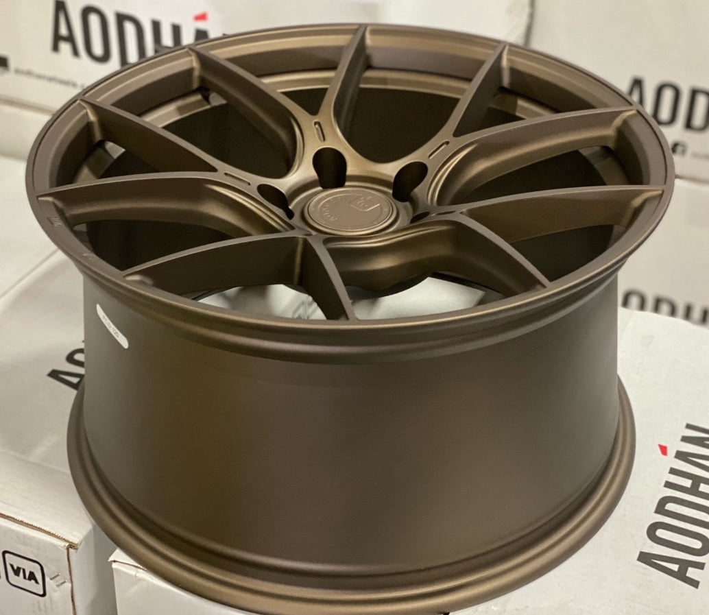 18" Aodhan AH11 Wheels 18x8.5 +35 5x120 Matte Bronze Rims (Set of 4 ...