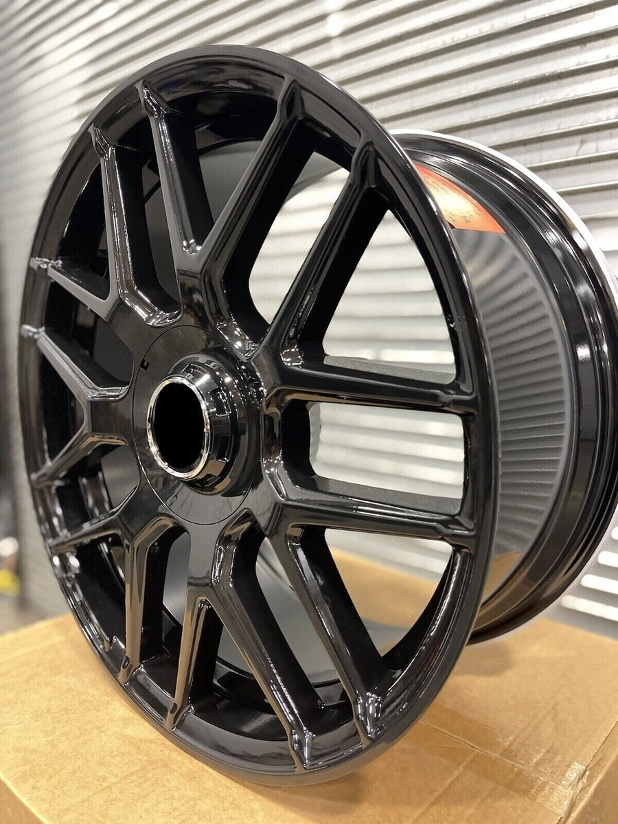 22x10 Wheels For Mercedes G500 G550 G55 G63 Wagon Gloss Black 22" 5x13 ...