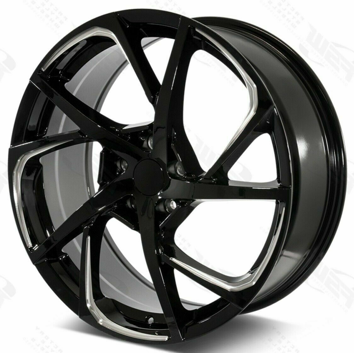 20" HSX Style Gloss Black Milled Wheels Fits Toyota Corolla Rims 5x100 ...