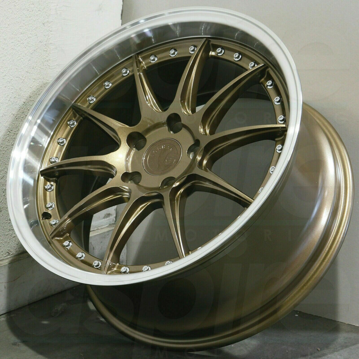 18x9.5 Bronze Wheels Aodhan DS07 5x100 +35 Rims 18 Inch Set 4 ...