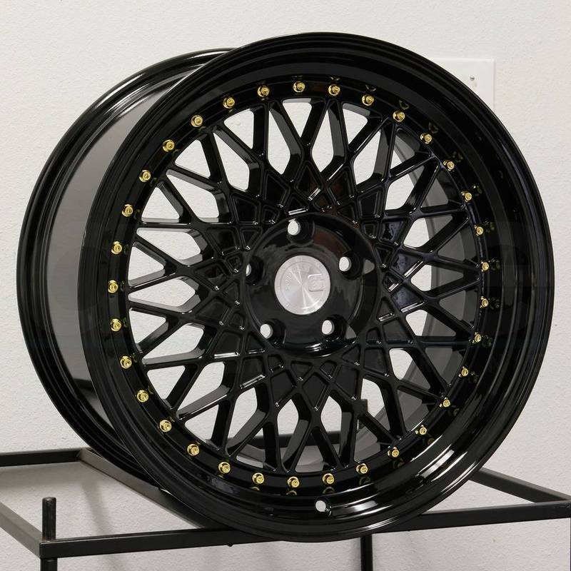 18x8.5 Aodhan AH05 AH5 5x114.3 +35 Black 18 Inch Wheels Rims Set 4 ...