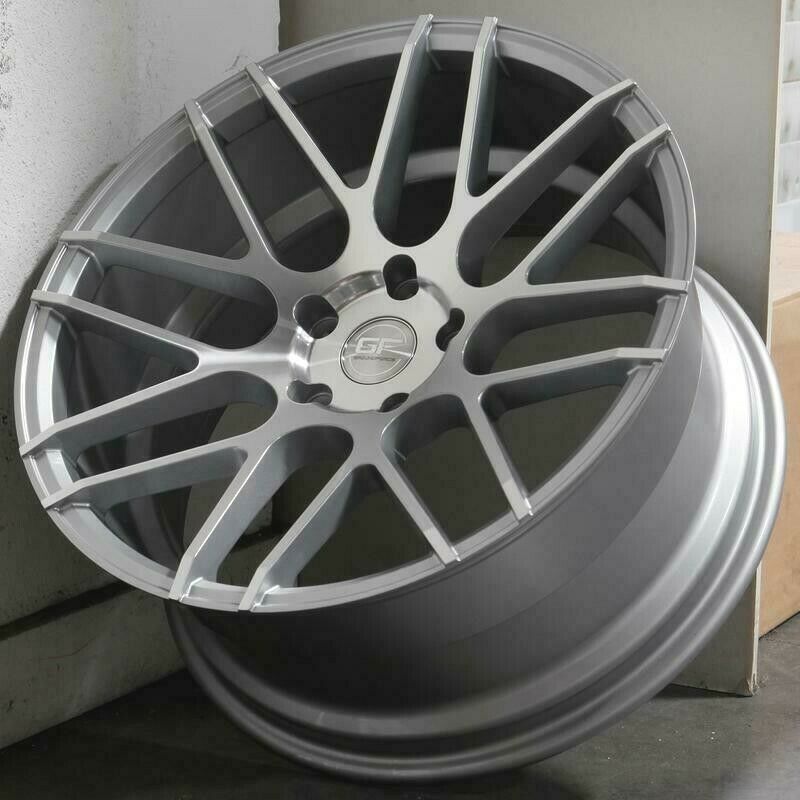 20" MRR GF7 20x9 +25 / 20x10.5 +25 5x112 Wheels Silver Ground Force Ri ...