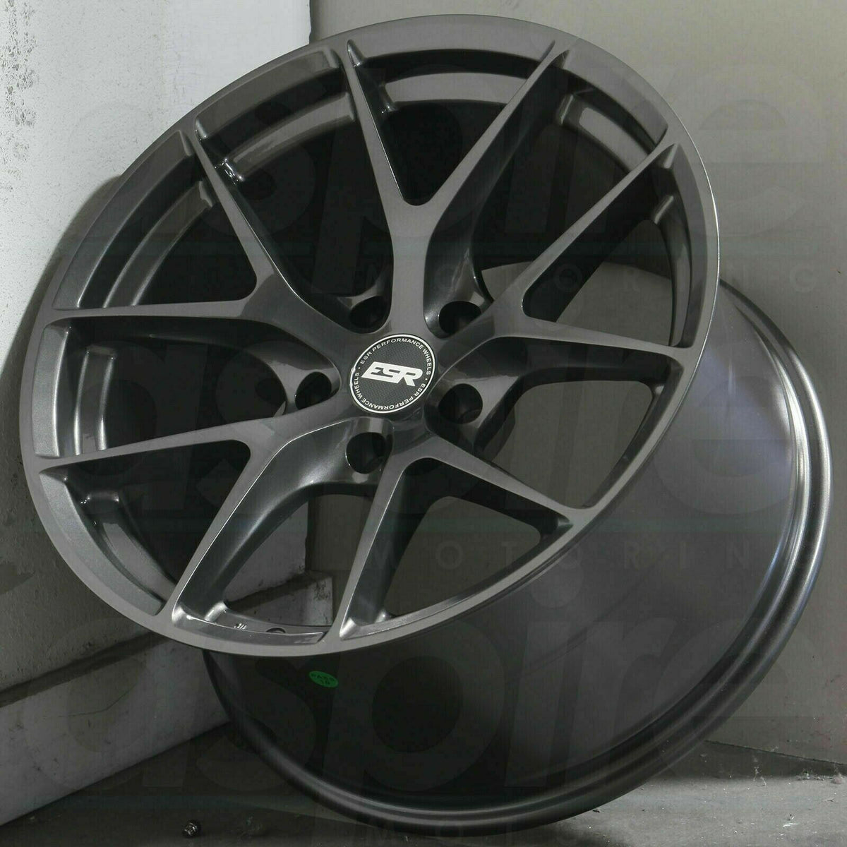 18x9.5 ESR RF02 RF2 5x114.3 +35 Graphite Concave Wheels 18 Inch Rims S ...