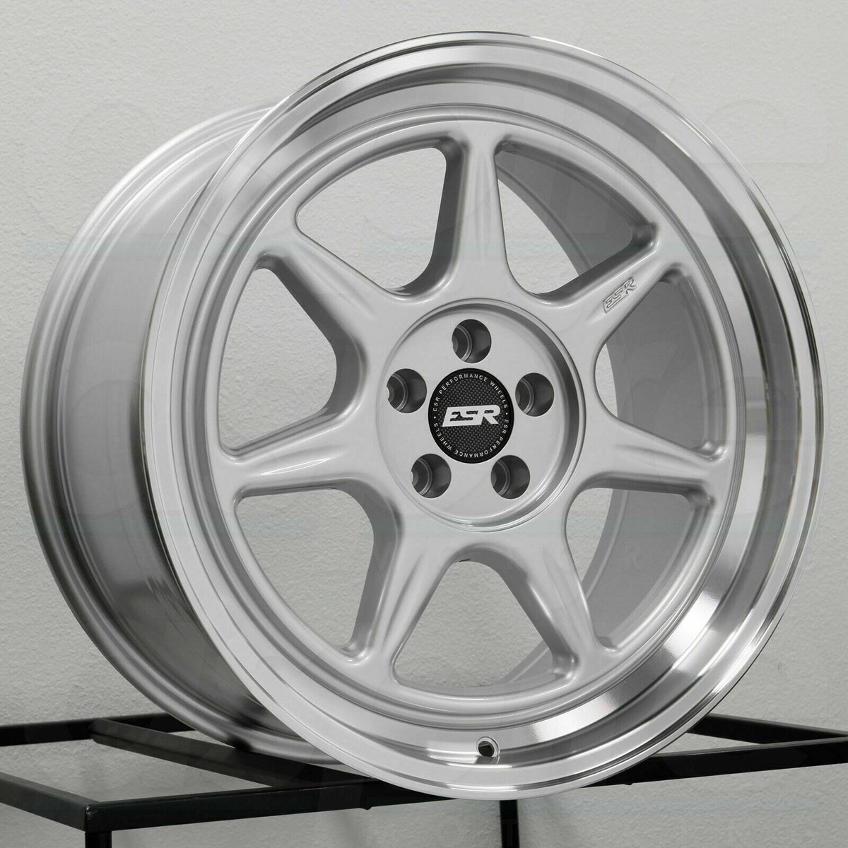 18x8.5 +30 / 18x9.5 5x100 +35 ESR CR7 Wheels 18" Hyper Silver Rims Set ...