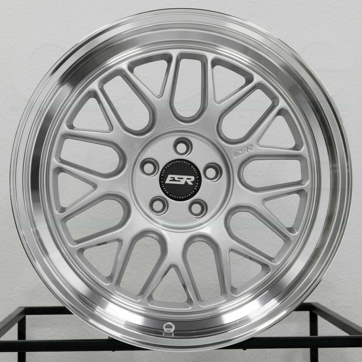 19" ESR CR1 Hyper Silver Machined Lip Wheels 19x10.0 +35 5x120 Rims Se ...