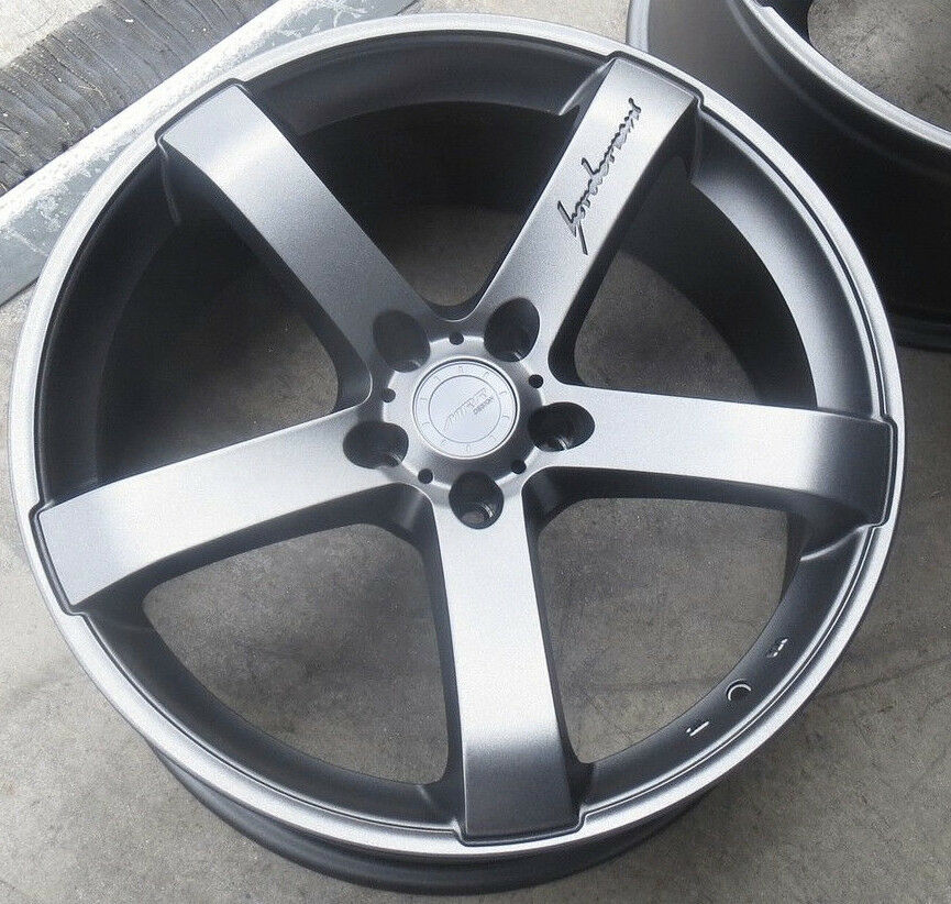 18x8.5 MRR VP5 Gun Metal Wheels Fit VW Jetta GTI Golf EOS 18" 5x112 +4 ...
