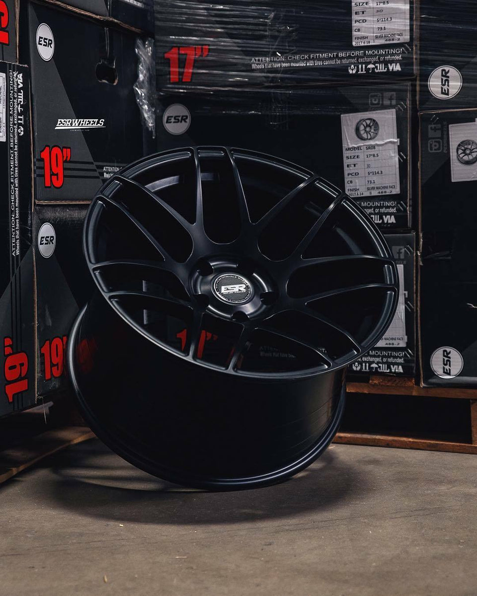 ESR RF1 Wheels 18x9.5 +22 5x120 Matte Black Rotary Forged 18 Inch (Rim ...
