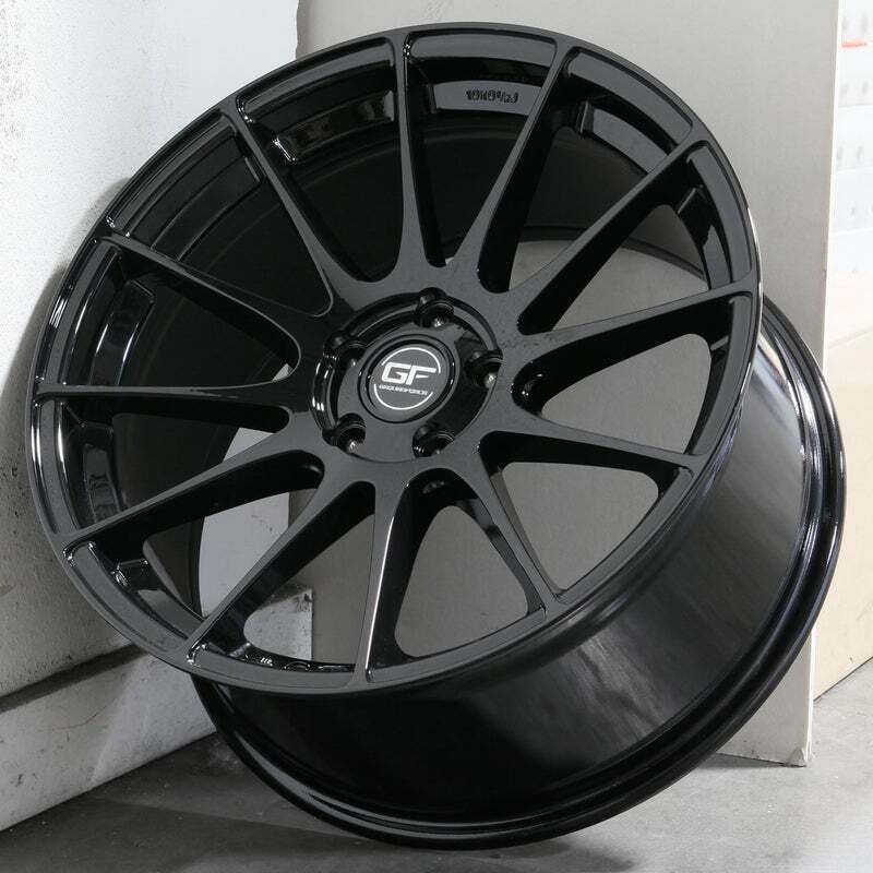 20" MRR GF6 Gloss Black Custom Wheels 20x10.5 5x115 Ground Force Rims ...