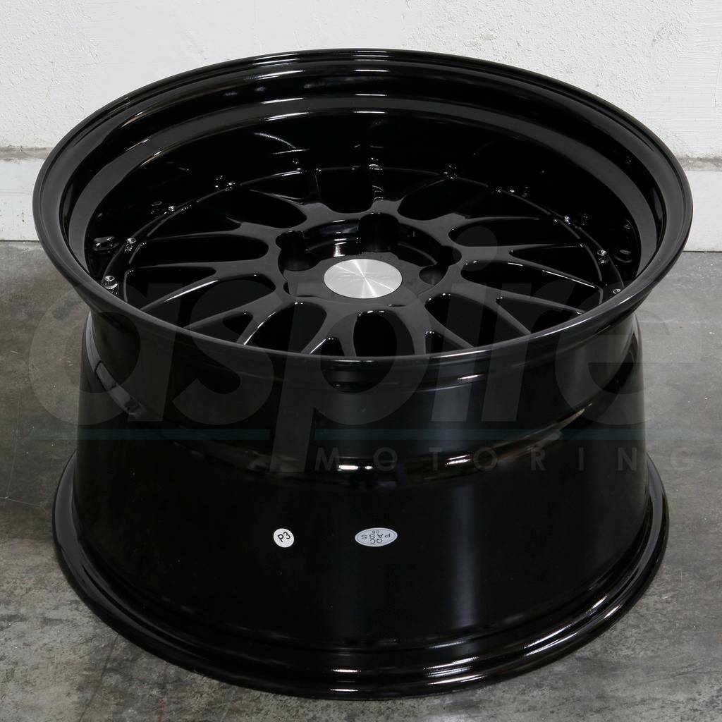 19 Inch ESR SR05 Gloss Black Wheels 19x9.5 / 19x10.5 +22 5x120 Rims Se ...