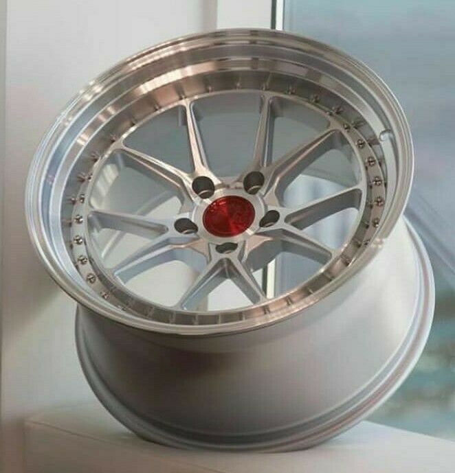 18x10.5 5x114.3 +15 Aodhan DS08 Silver Machine 18 Inch Concave Wheels ...