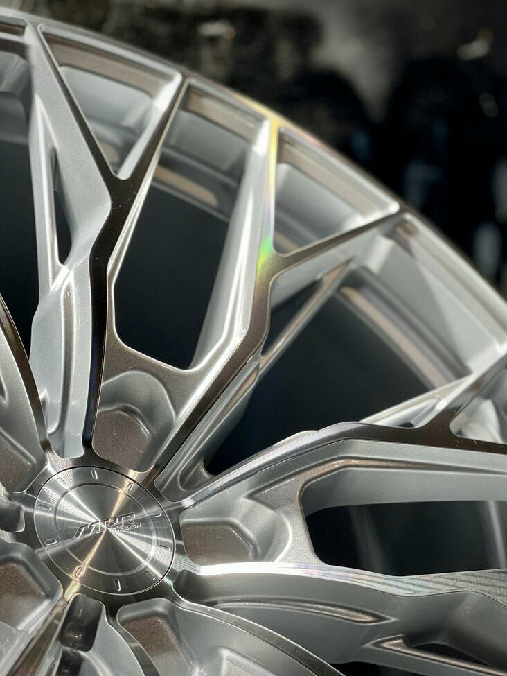 18x9.5 5x114.3 +20 MRR GF5 Wheels Silver Machined 18" Ground Force Rim ...