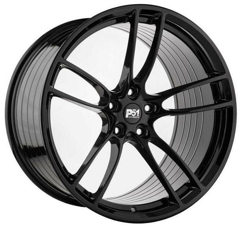 P51 Wheels 19x11 / 19x11.5 Gloss Black Rims 19" Fit Ford Mustang GT350 ...