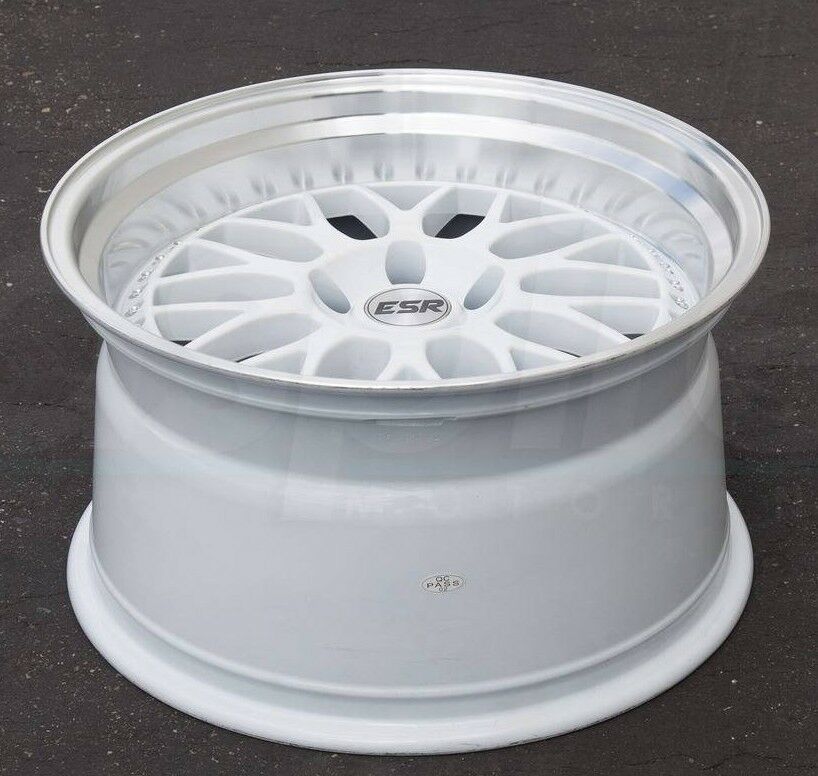ESR SR01 Gloss White Machined Lip Wheels 18x8.5 +30 5x114.3 Rims 18 In ...