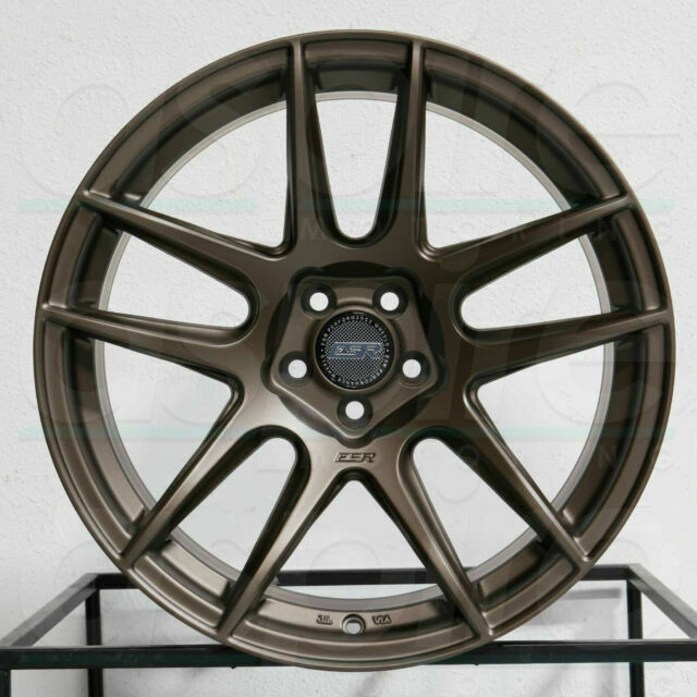 18x10.5 5x100 +22 ESR CS8 Matte Bronze 18 Inch Concave Rims Set of 4 ...