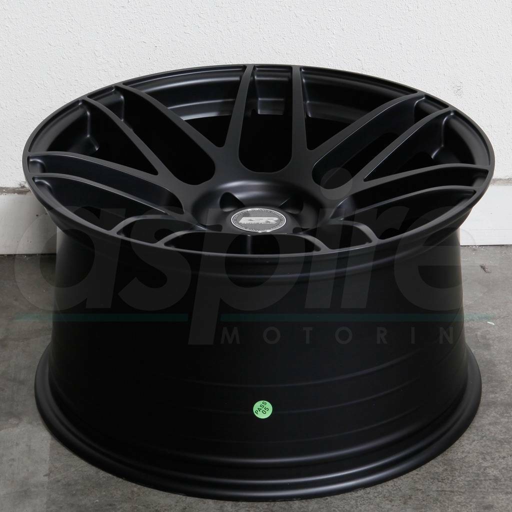 ESR RF1 Wheels 18x9.5 +22 5x114.3 Concave Matte Black Rotary Forged Ri ...