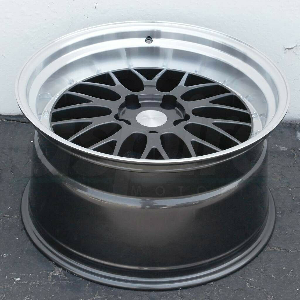 ESR SR05 Gun Metal Machined Lip 18x9.5 +22 5x114.3 Wheels 18 Inch Rims ...