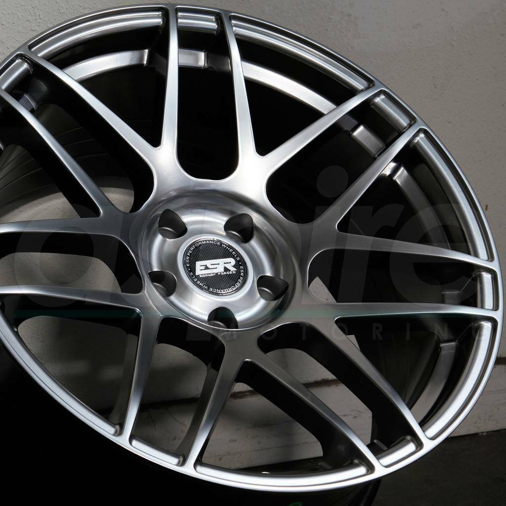 ESR RF1 Hyper Black Rotary Forged Wheels 18x8.5 +30 5x114.3 Set 4 Rims ...