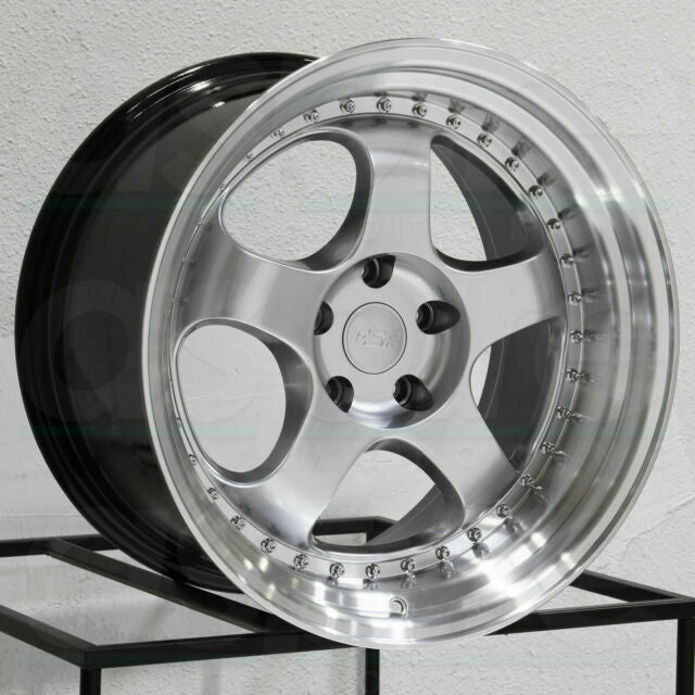 18x9.5 +35 5x114.3 Silver ESR SR06 Wheels 18 Inch Rims Set 4 ...