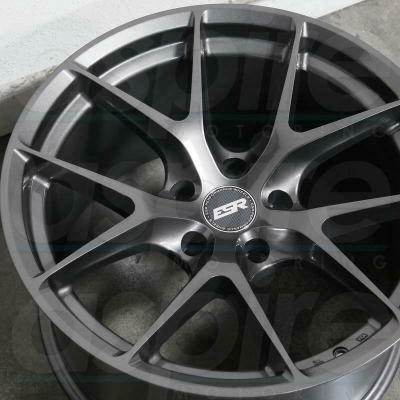 18x10.5 +22 ESR RF2 Concave Wheels 18" 5x114.3 Graphite Rotary Forged ...