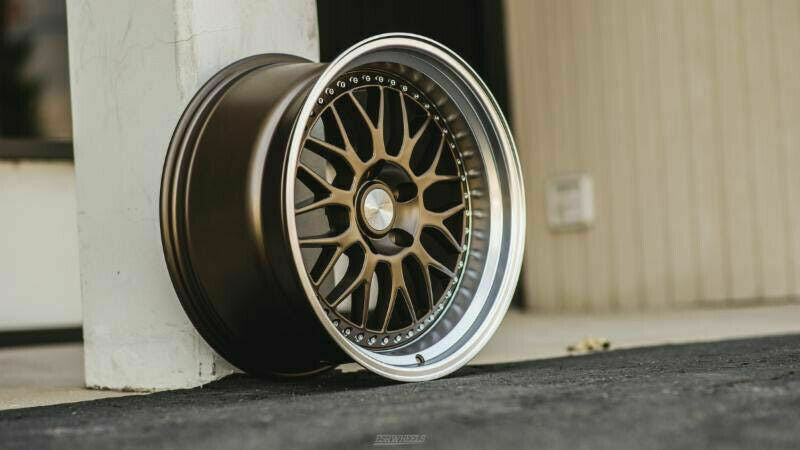 ESR SR01 Bronze With Machined Lip 18x9.5 5x100 +35 Wheels Set 4 Rims 1 ...