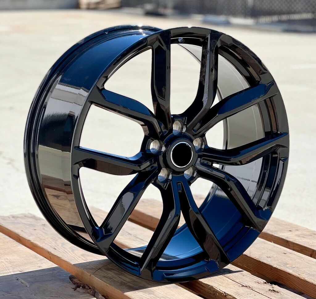 22x10 SVR Style Gloss Black Wheels Fit Range Rover Land Rover 5x120 22 ...