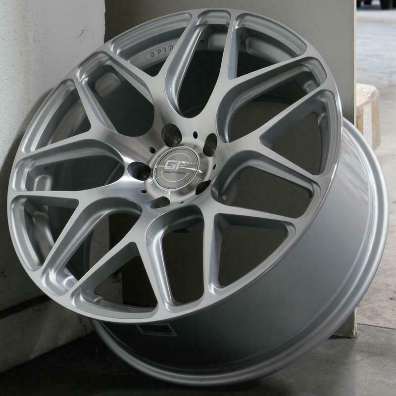 19" MRR GF9 Silver Ground Force Wheels 19x8.5 5x114.3 Custom Build Rim ...