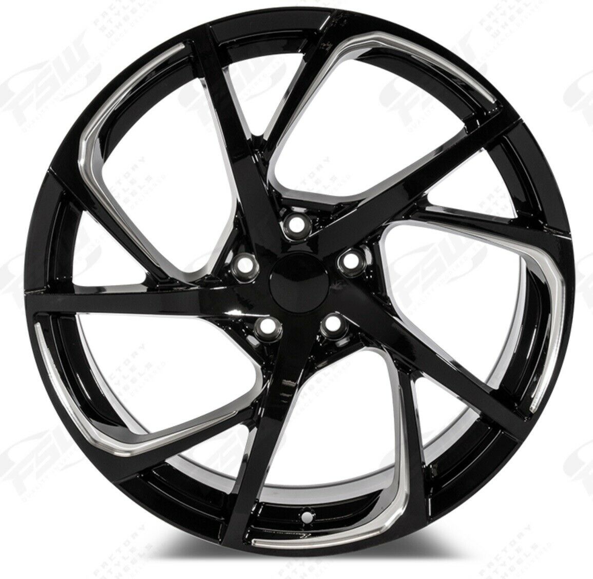 20" HSX Style Black Machined Inlay Wheels Fits Honda Accord CRV Civic ...