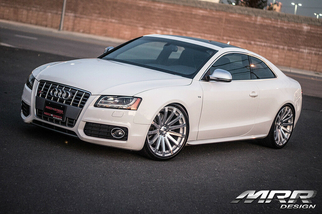 19X8.5 MRR HR9 Wheels 5X112 +25 Silver Machined 19" Rims Set 4 ...