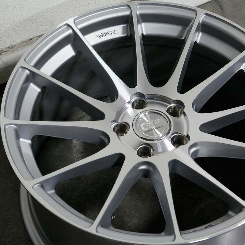 20" MRR GF6 Silver Wheels 20x9 / 20x10.5 +25 5x112 Ground Force Rims S ...