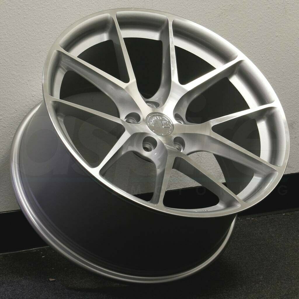 20x10.5 Silver Machined Wheels Aodhan AFF7 5x120 +35 Set of 4 Rims ...