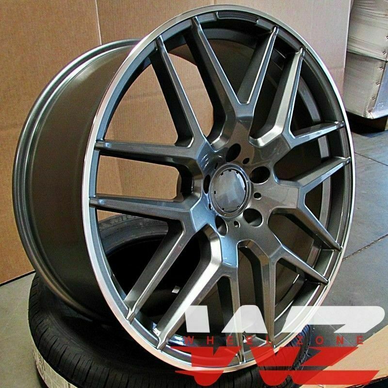 22" Wheels For Mercedes G500 G550 G600 G55 G63 Gunmetal 22X10 Rims Set ...