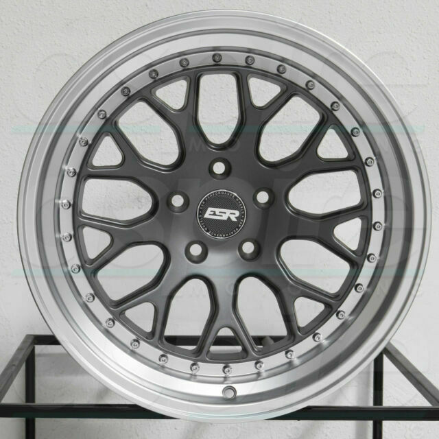 ESR CS1 Matte Graphite Wheels 18x9.5 +35 5x114.3 18 Inch Deep Dish Rim ...