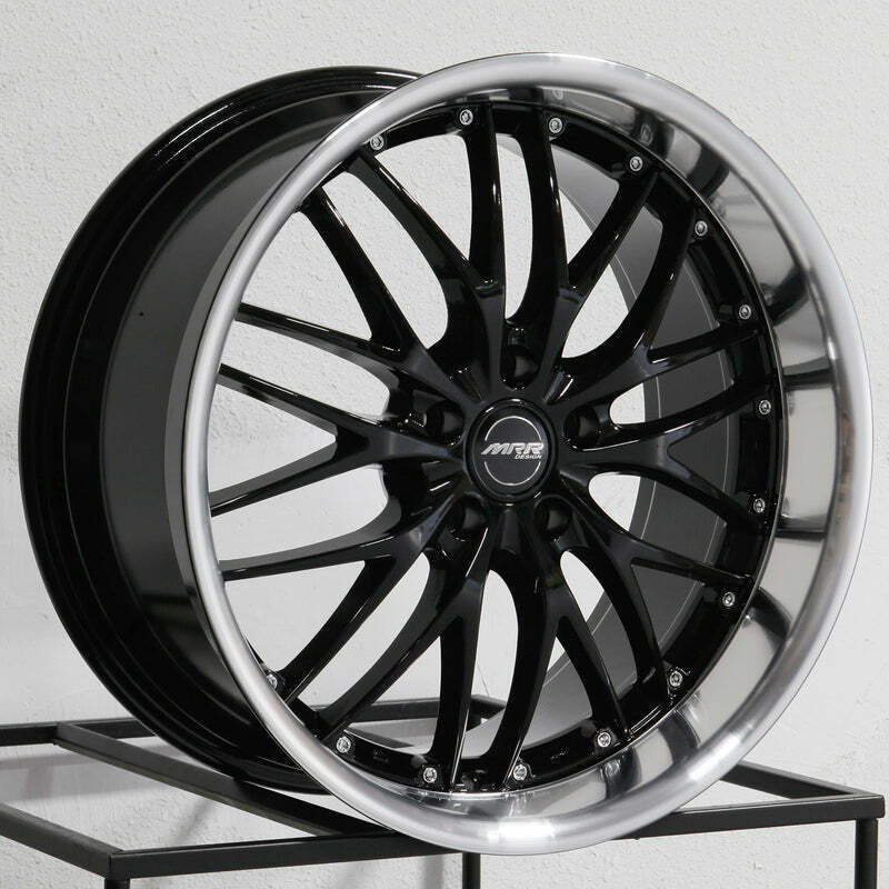 18" MRR GT1 Wheels Black Machined Lip 18x8.5 +35 18x9.5 +40 5x120 Rims ...