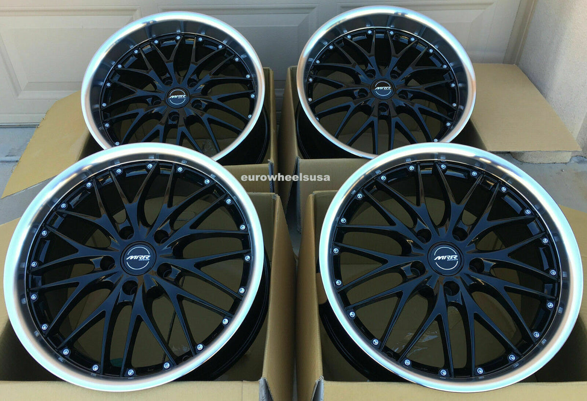 MRR GT1 Wheels Fit Chevy Corvette C4 C5 18x8.5 / 19x9.5 Gloss Black Ma ...