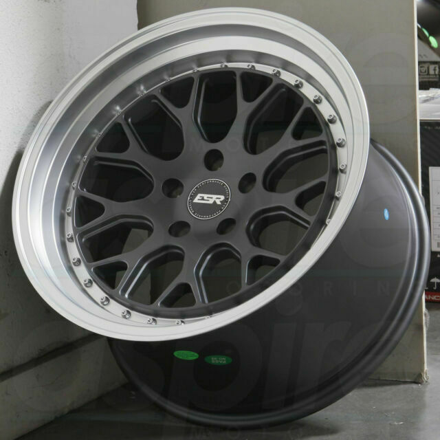 ESR CS1 Matte Graphite Wheels 18x9.5 +35 5x114.3 18 Inch Deep Dish Rim ...