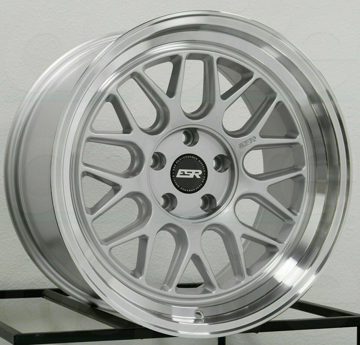 19" ESR CR1 Hyper Silver Machined Lip Wheels 19x11.0 +15 5x114.3 Rims ...